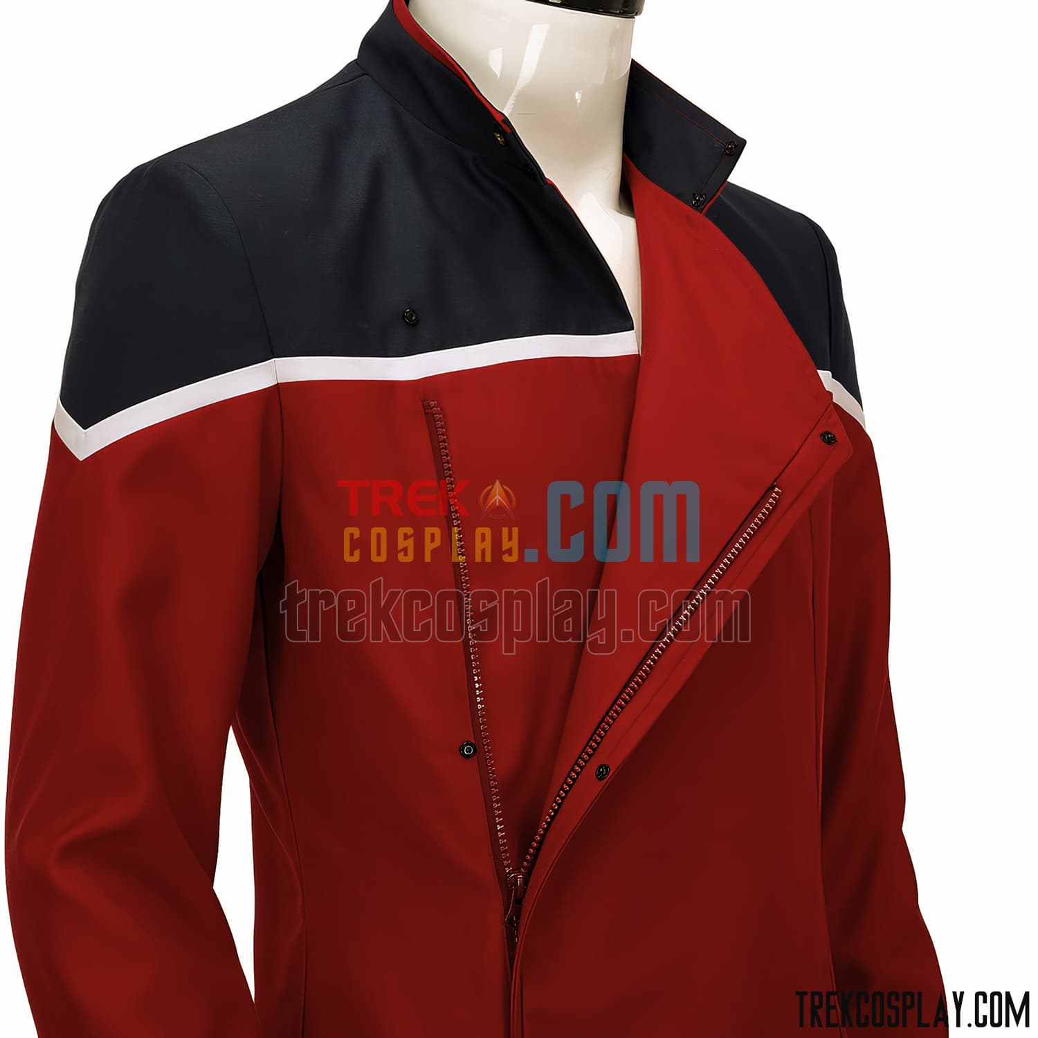 TrekCosplay Lower Decks Top Jacket Red Uniform Male Cosplay Halloween ...
