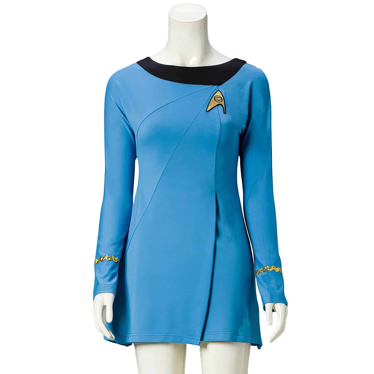 TrekCosplay TOS Female Blue Dress Cosplay Halloween Costumes Party Prop ...